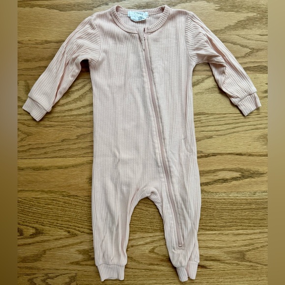 Petit Lem | One Pieces | Firsts By Petit Lem Ribbed Kids One Piece In Soft Blush 9 Months | Poshmark